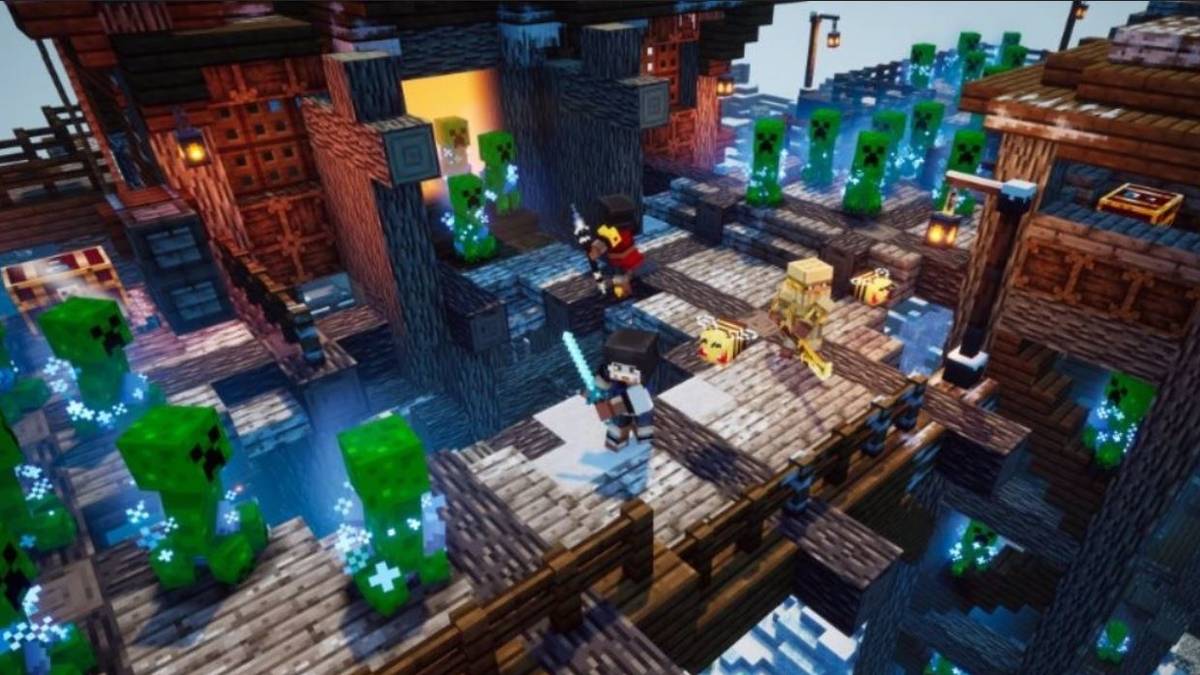 Minecraft Dungeons Creeping Winter DLC is Available Now