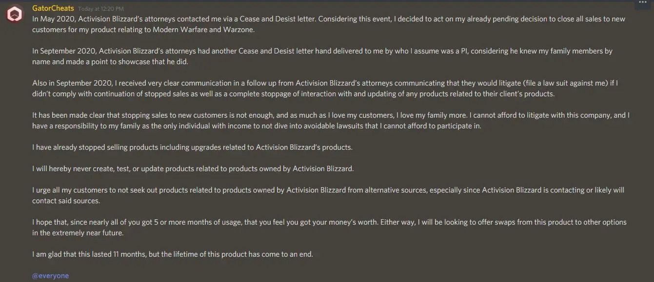 Activision Blizzard Files Cease and Desist Letter Against Call of Duty ...