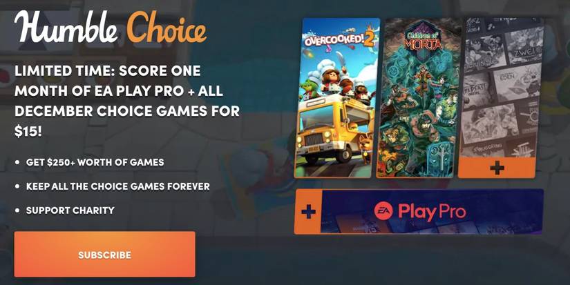 Humble Choice Bundle for December Contains Month of EA Play Pro Membership