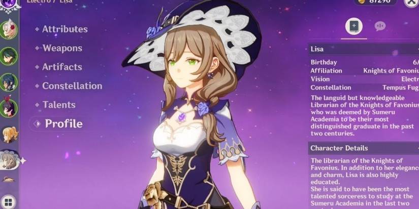 Genshin Impact: The Best Builds For Lisa