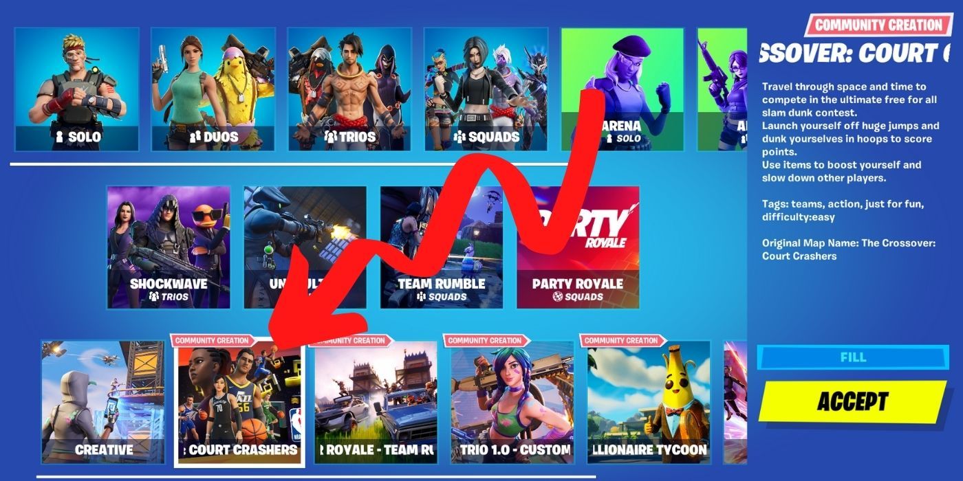 Fortnite: How to Collect Coins in Court Crashers