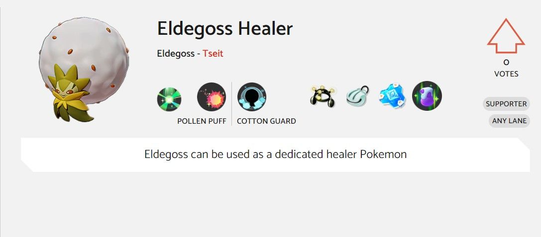 Pokemon Unite: Eldegoss Builds Pokemon Unite: Eldegoss Builds