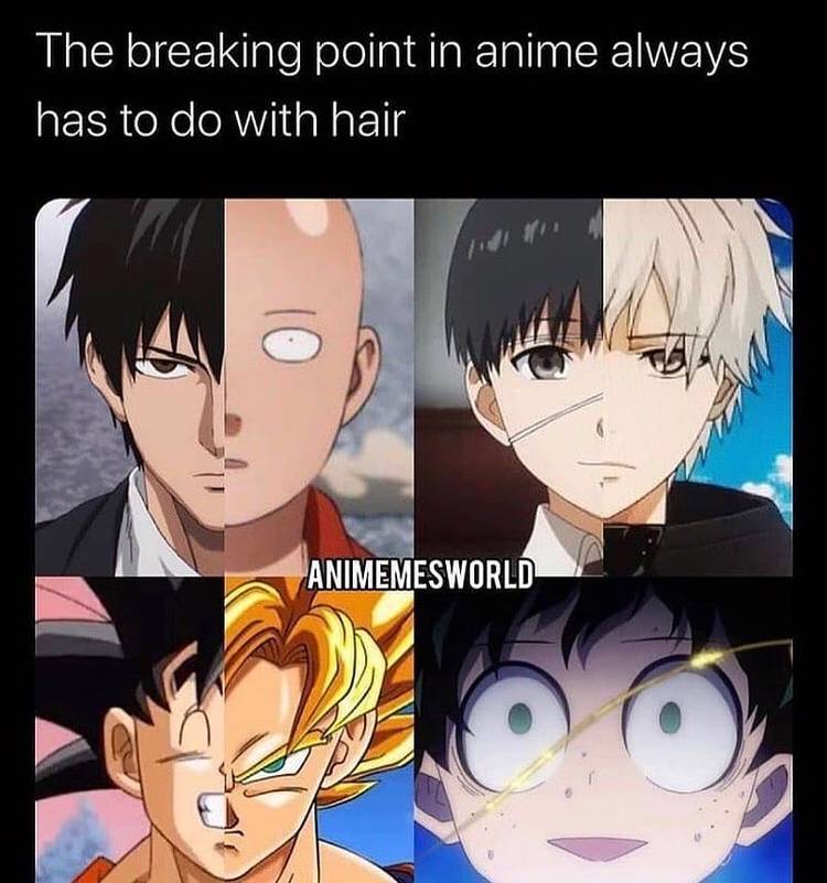 10 Hilarious Anime Hairstyles Memes
