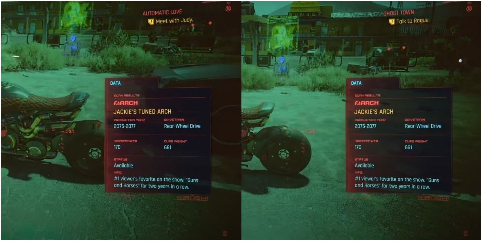 Cyberpunk 2077: Every Motorcycle, Ranked By Top Speed