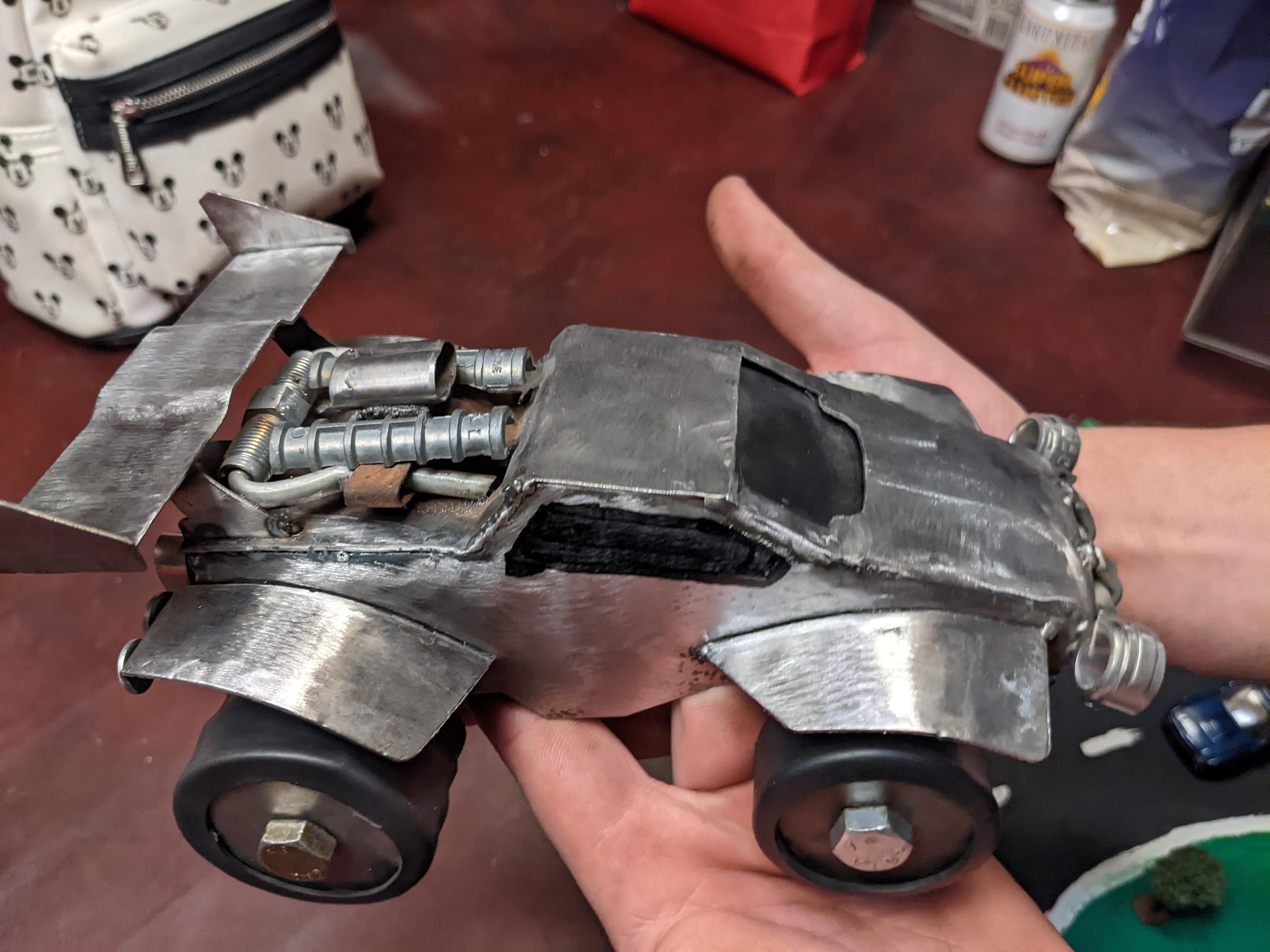 Rocket League Player Builds an Octane Car Out of Scrap Metal