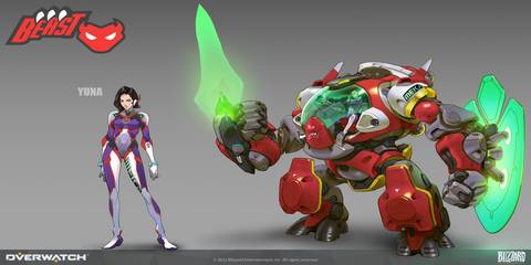 Official Overwatch Concept Art Shows Unused MEKA Heroes