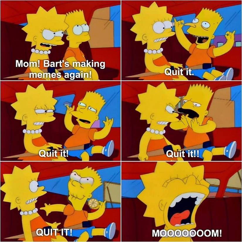 bart simpson making faces