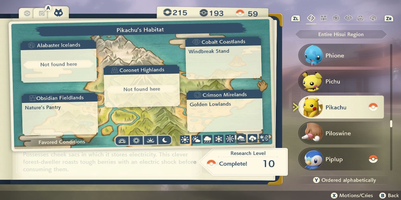 Pokemon Legends: Arceus - Where to Find Pikachu