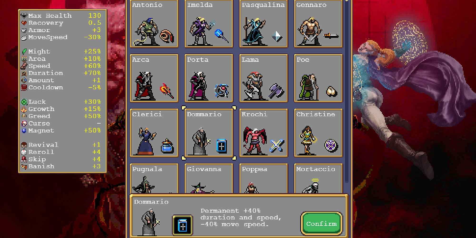 Vampire Survivors: Best Arcana Builds