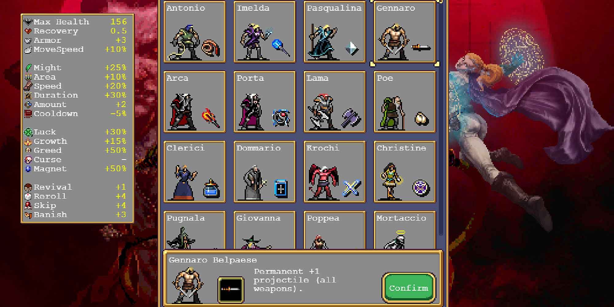 Vampire Survivors: Best Arcana Builds