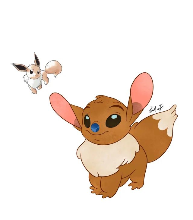 Fan Art Combines Pokemon and Lilo and Stitch