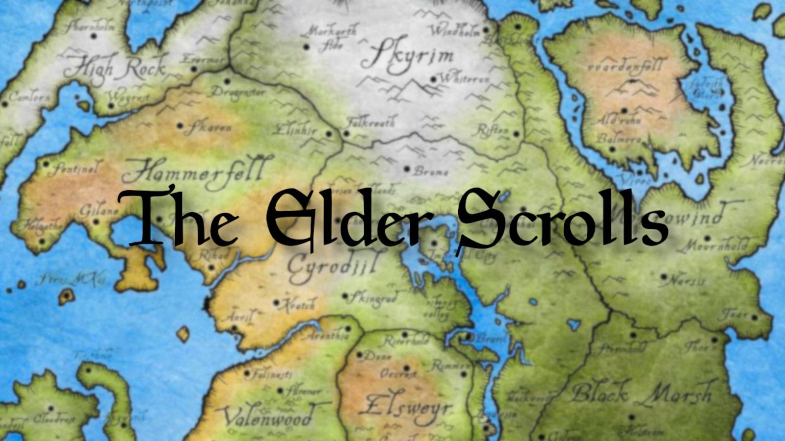 Tamriel Map The Maps Of Tamriel And Other Lands At Morrowind Nexus