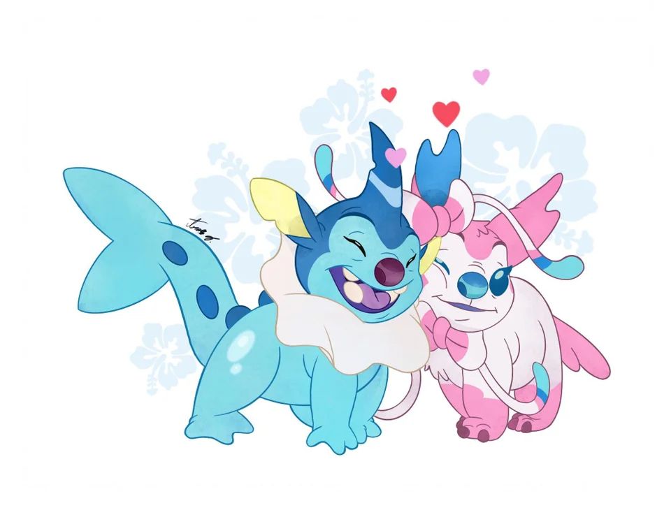 Fan Art Combines Pokemon and Lilo and Stitch
