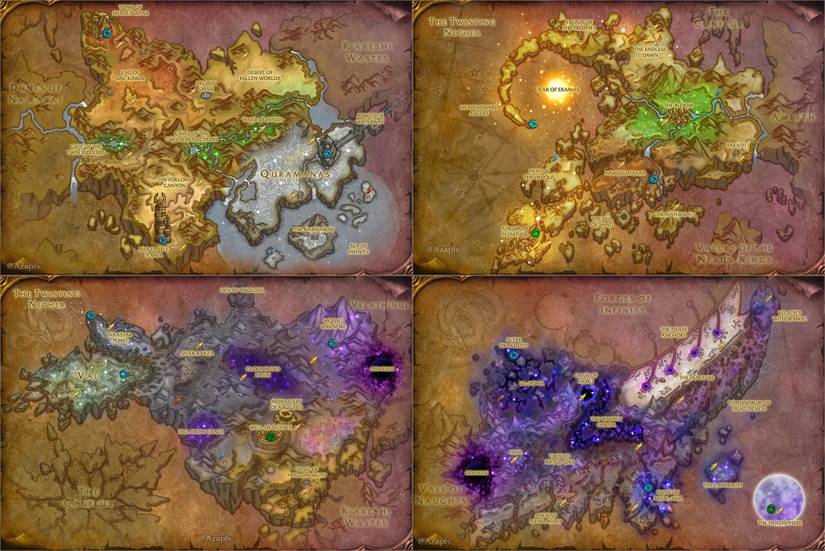 World of Warcraft Fan Creates Azeroth-Style World Map of The Lands ...