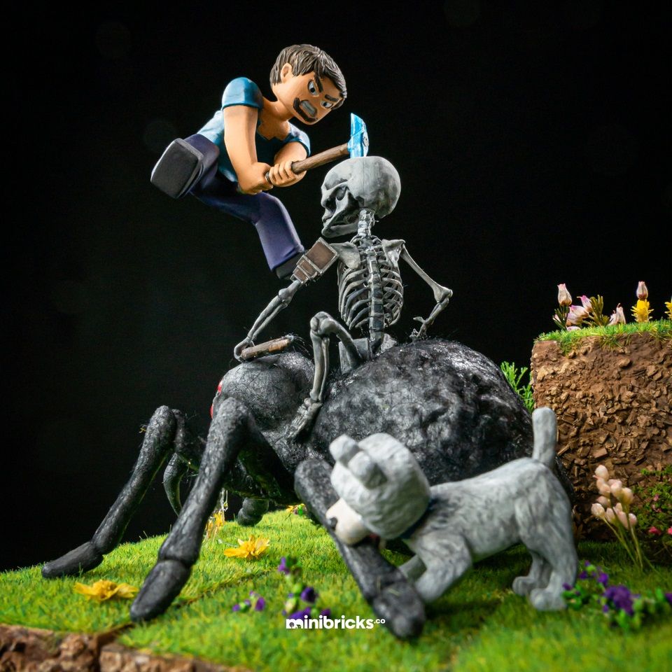 Minecraft Fan Makes Awesome Diorama with Realistic Models