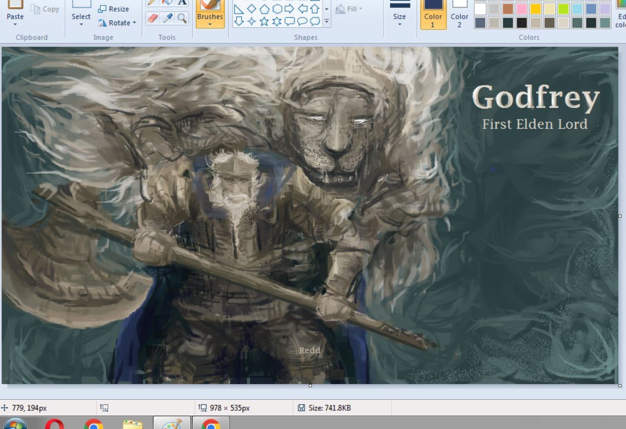Elden Ring Fan Draws Godfrey in Microsoft Paint
