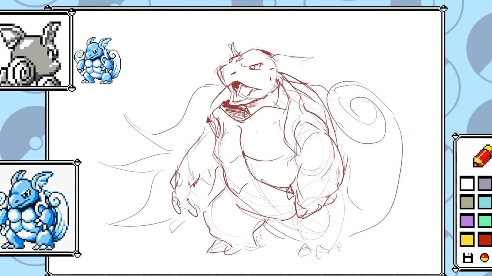 Pokemon Fan Draws Gen 1 Starters Based on Their Beta Sprites