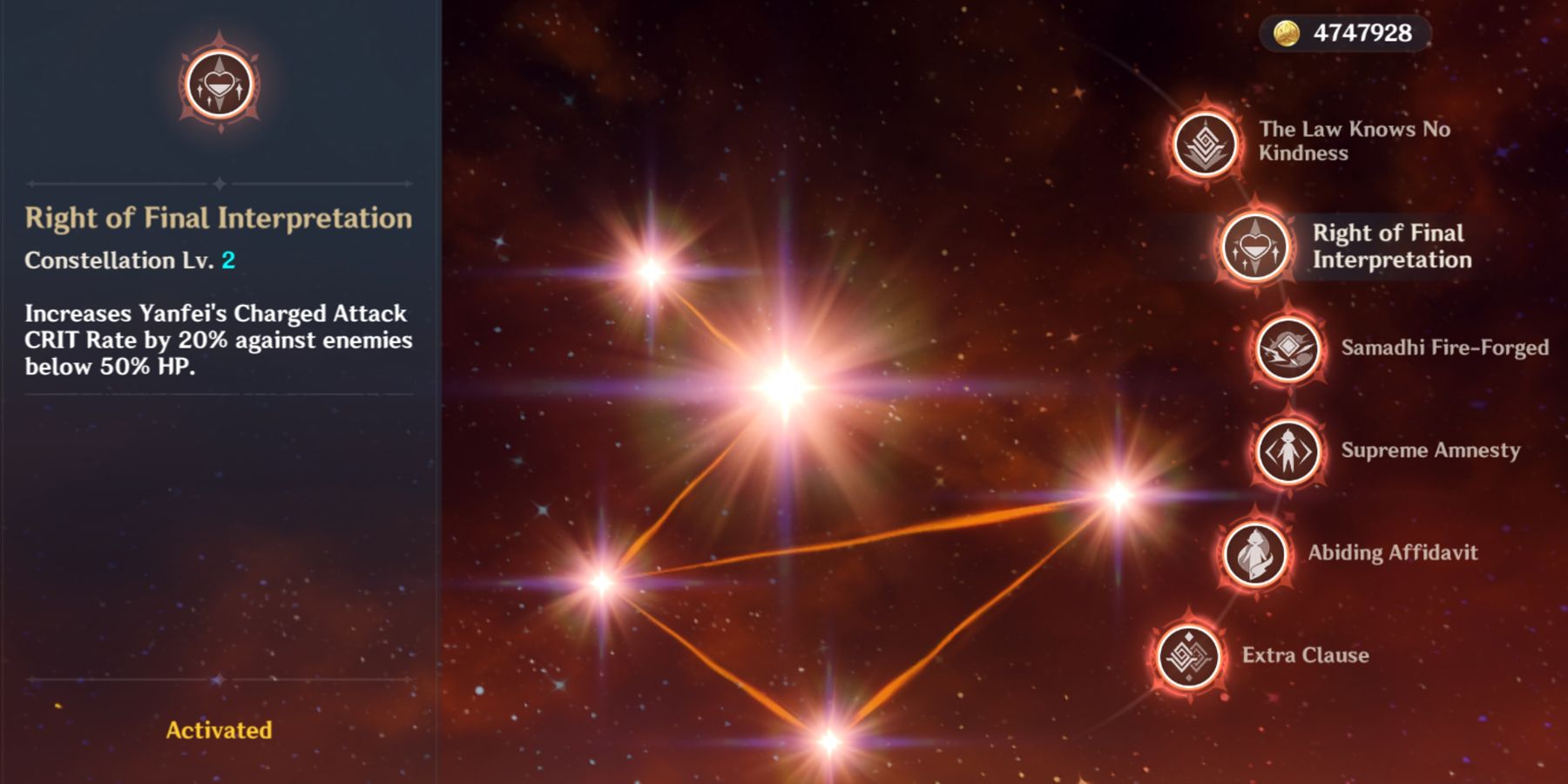 Yanfei Constellation Guide - Genshin Impact