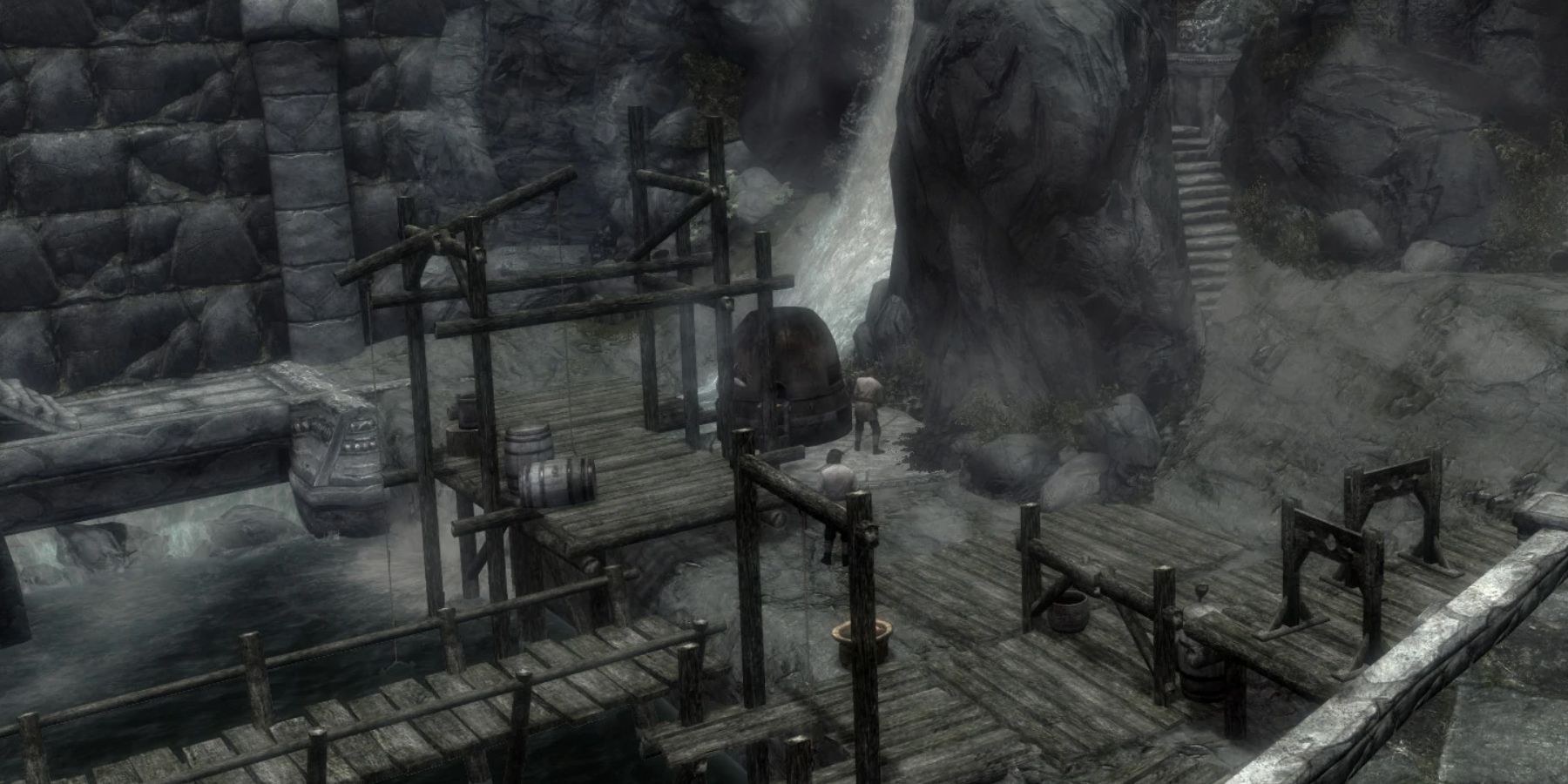 Funny Skyrim Clip Shows Markarth NPCs Pretend to Use Smelter