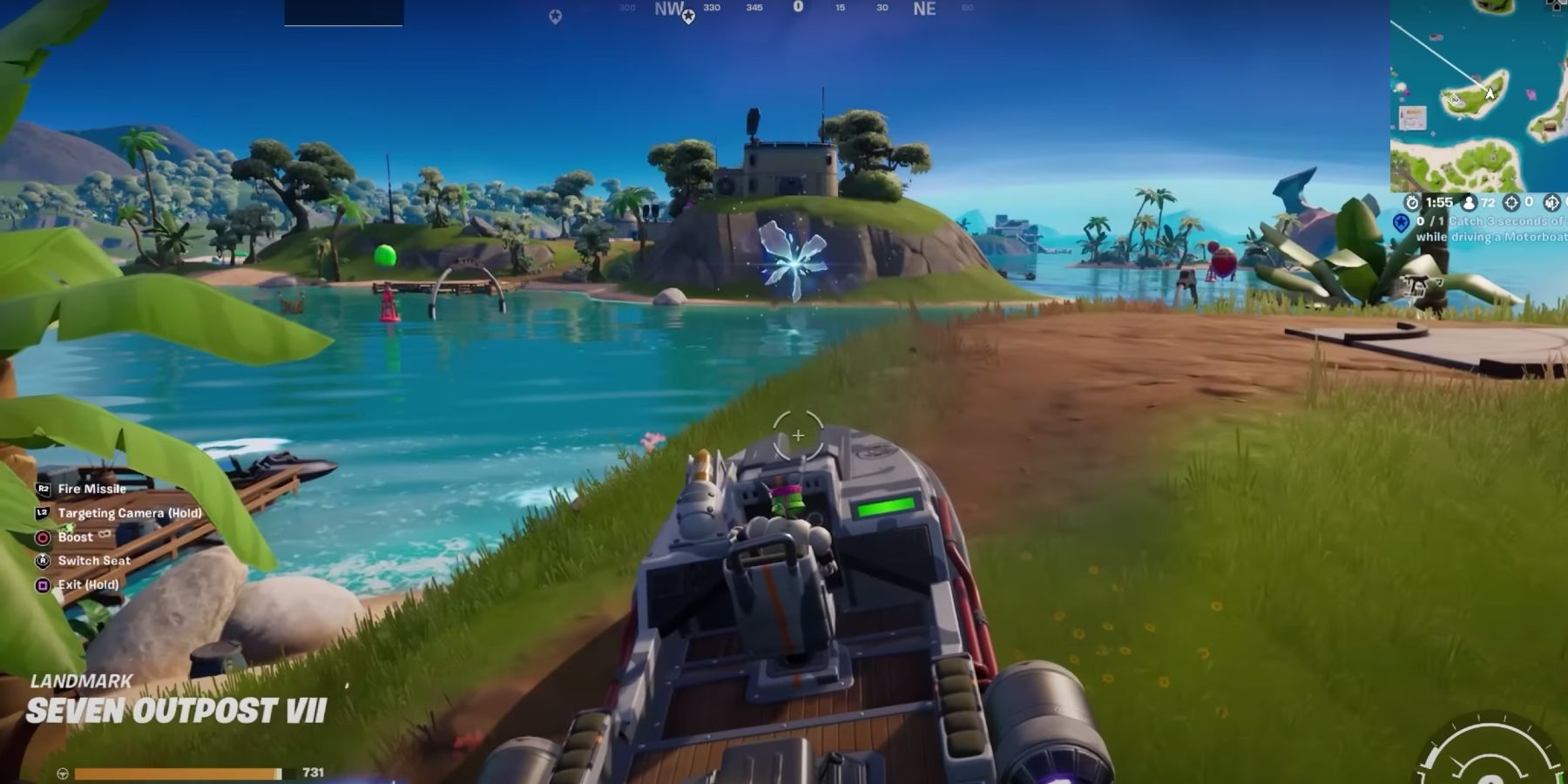 Fortnite: How to Catch 3 Seconds of Air While Driving a Motorboat