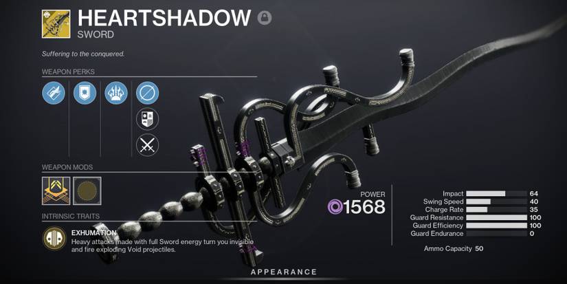 Destiny 2 How To Get The Heartshadow Catalyst (& What It Does)