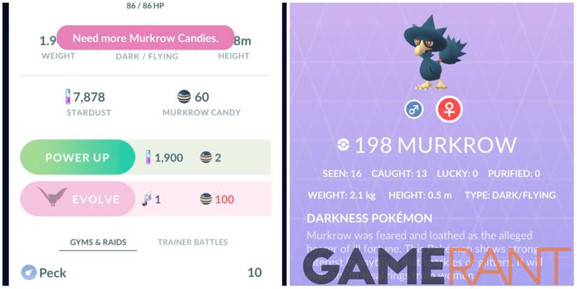 Pokemon GO: How to Evolve Murkrow