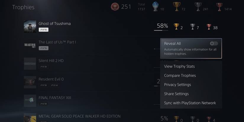 PS5 Users Can Now Reveal All Hidden Trophies at Once