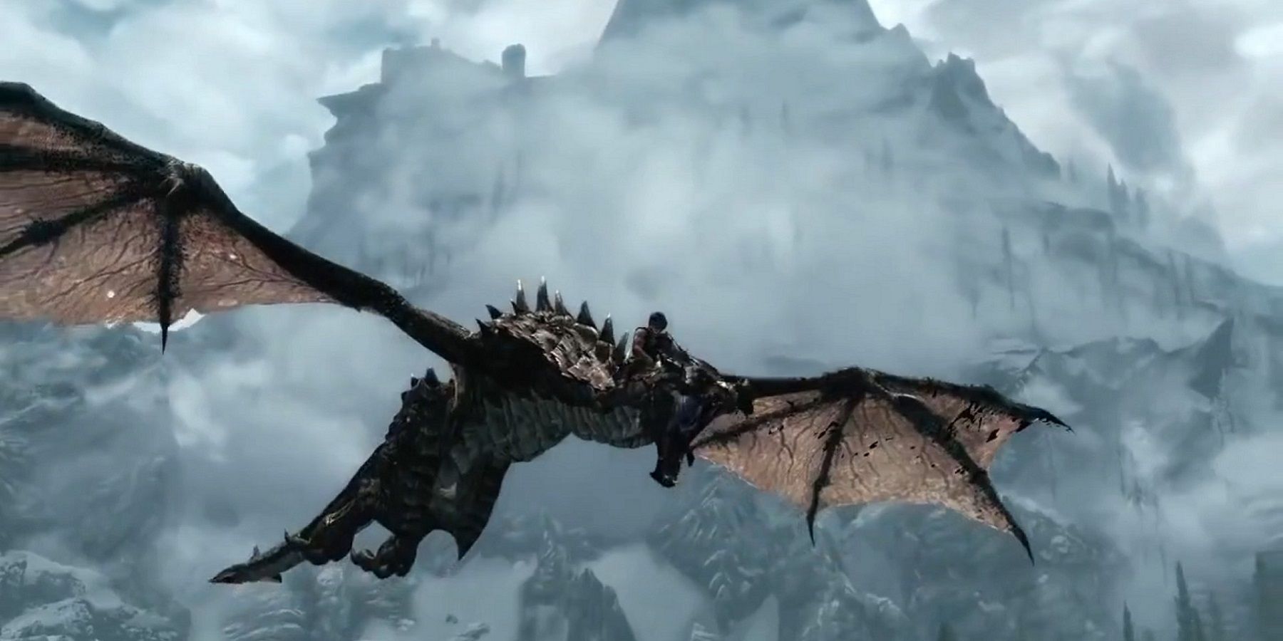 Skyrim Player Summons a Bed Which Then Fends Off a Dragon