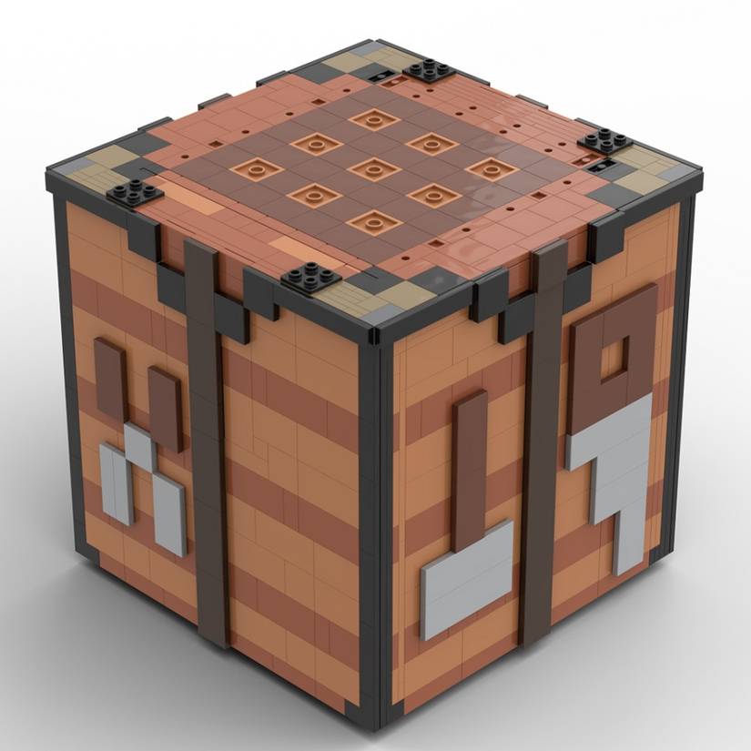 Minecraft Fan Makes Impressive Real-Life Crafting Table Using LEGOs