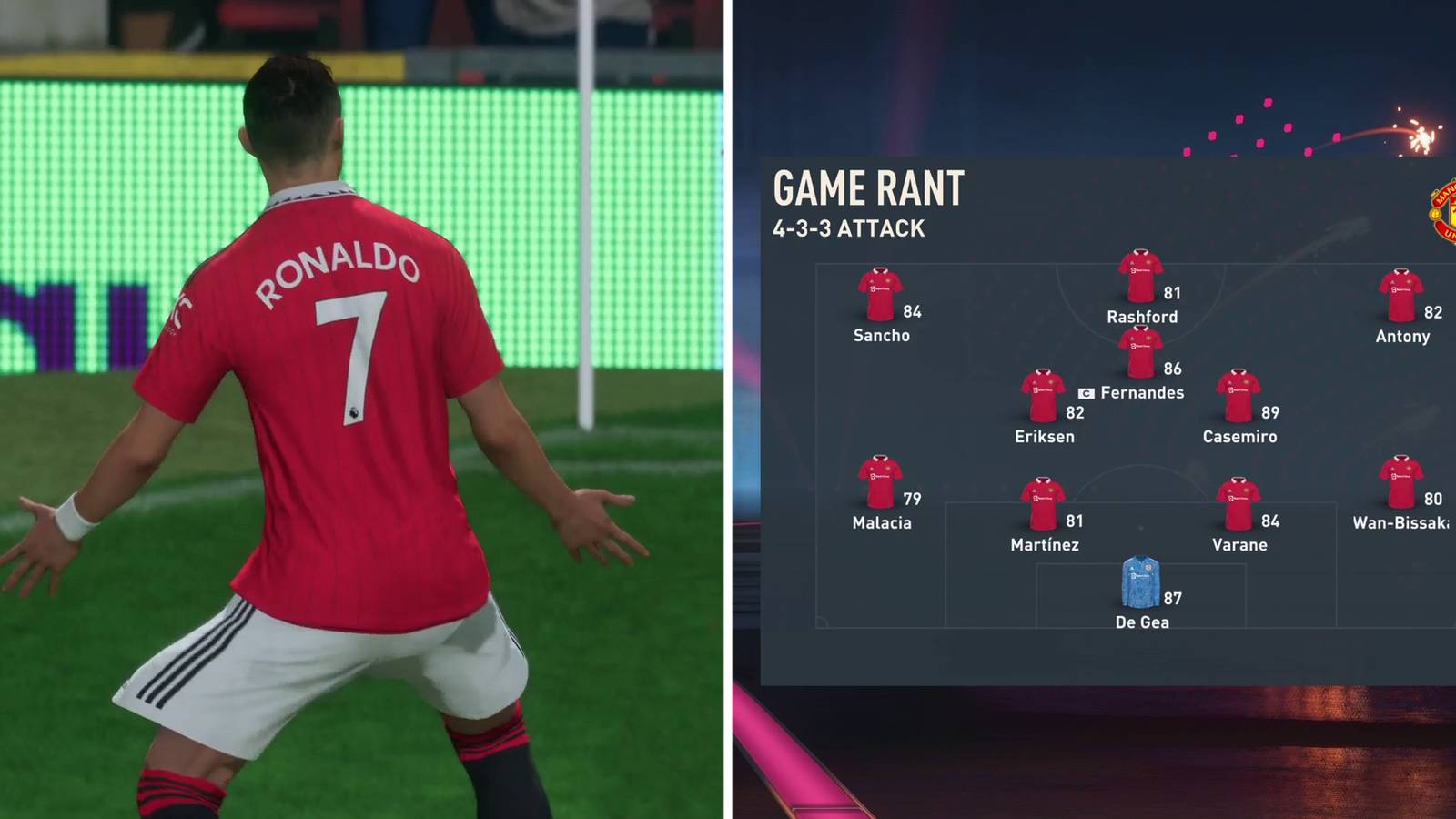 FIFA 23: The Best Formation & Starting 11 for Manchester United