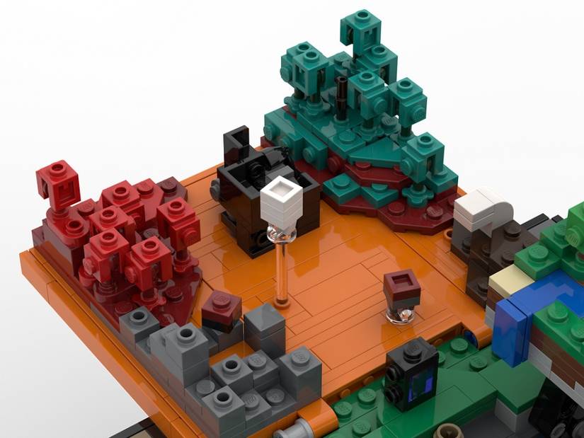 Minecraft Fan Makes Impressive Real-Life Crafting Table Using LEGOs