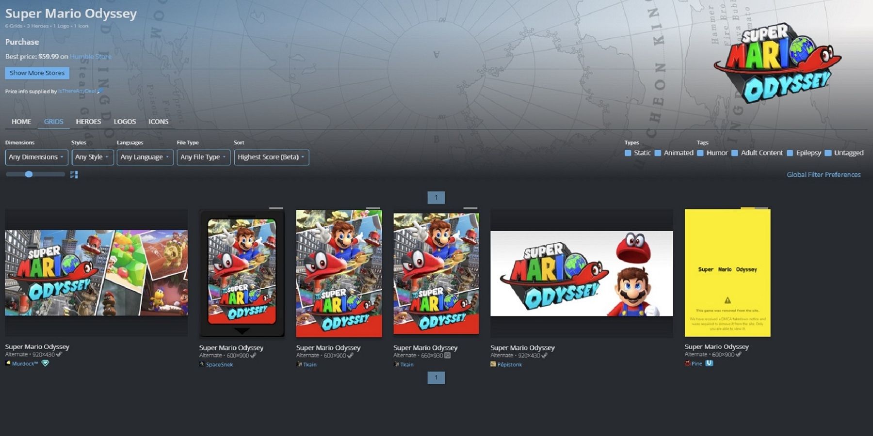 Nintendo Issues DMCA Takedowns to SteamGridDB Art-Sharing Website