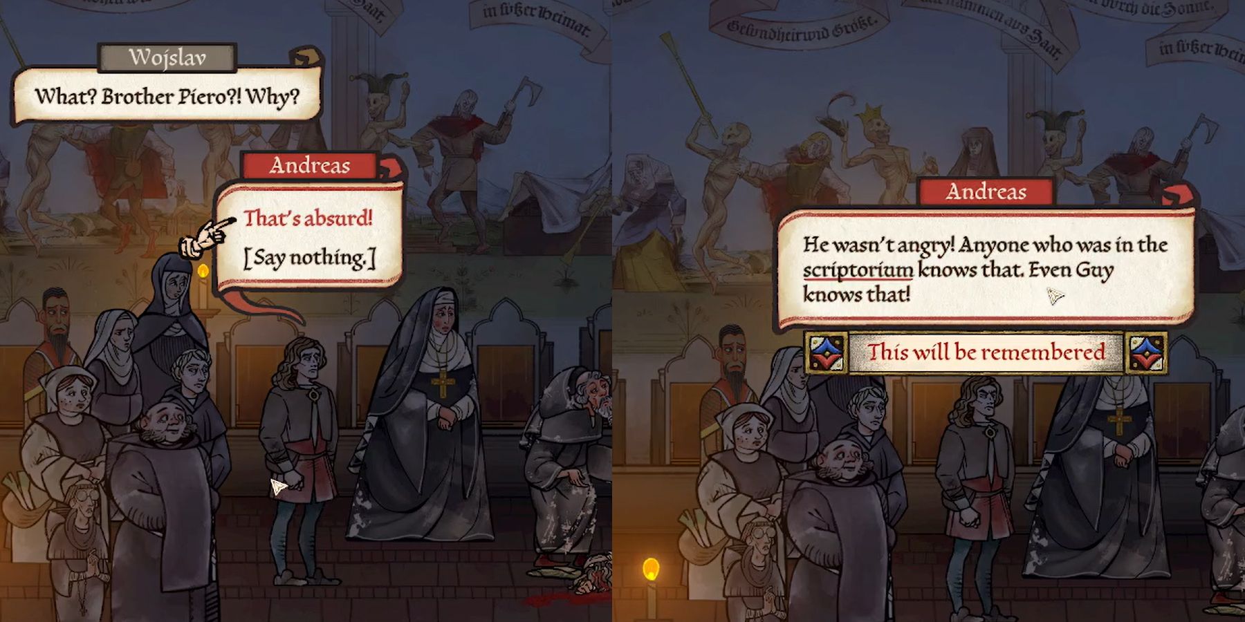 Pentiment: How To Get Wojslav To Let You Enter The Cellar (The Root of the Problem Achievement)