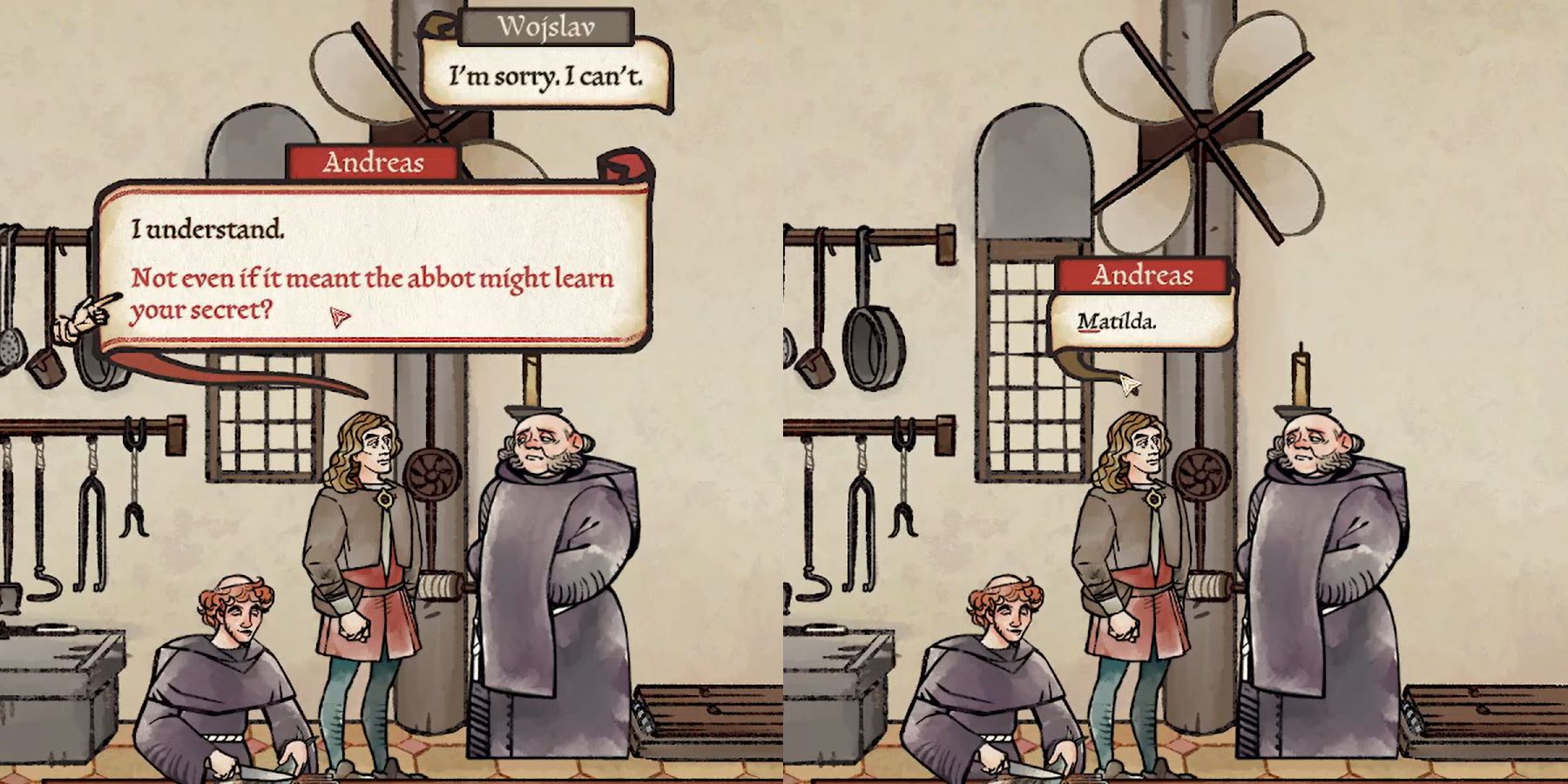 Pentiment: How To Get Wojslav To Let You Enter The Cellar (The Root of the Problem Achievement)