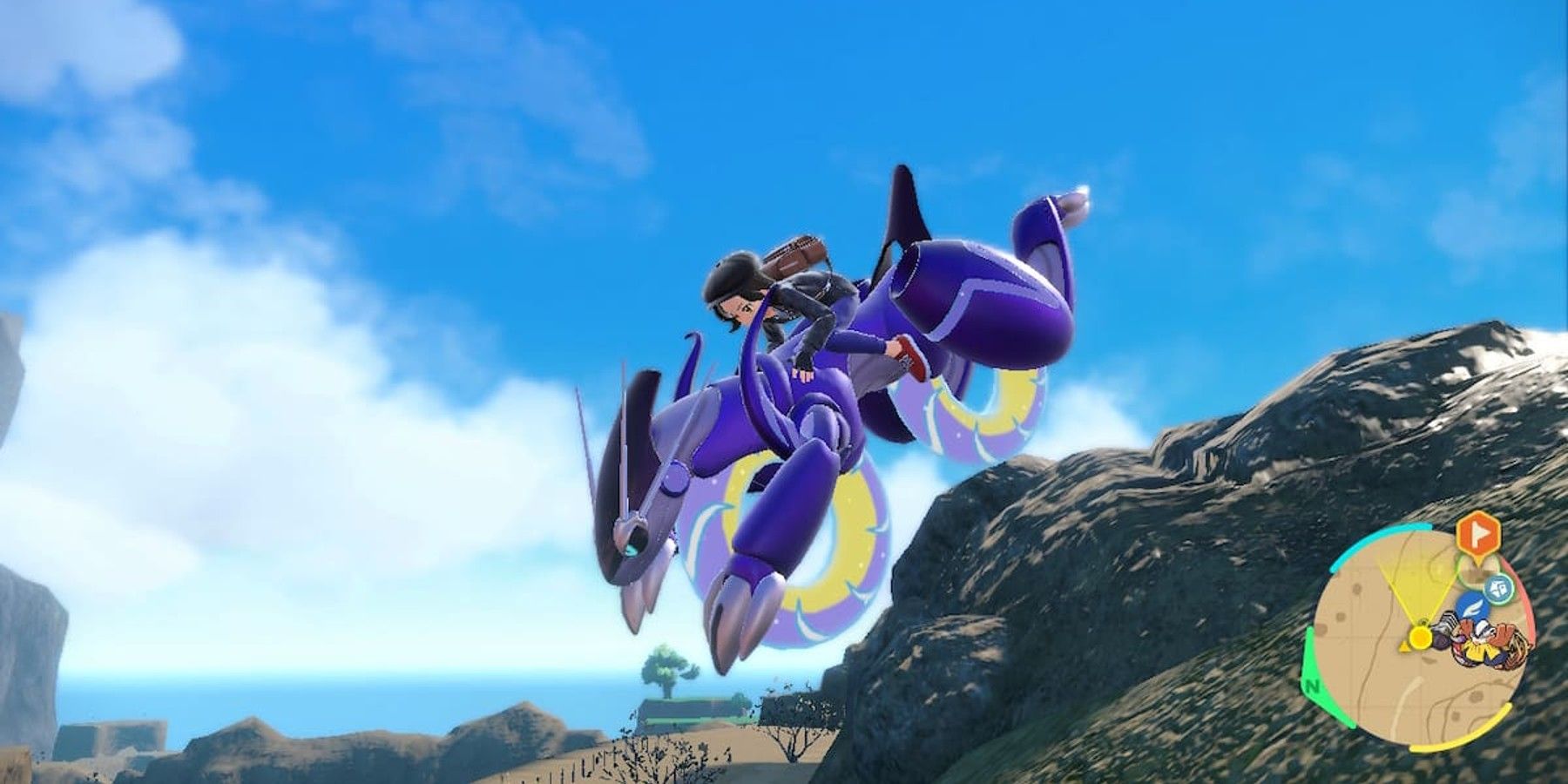 Pokemon Scarlet and Violet Player Has a Battle While Falling Off a Cliff