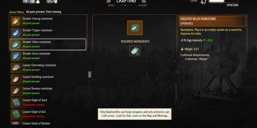 The Witcher 3: A Complete Guide to Runestones and Glyphs