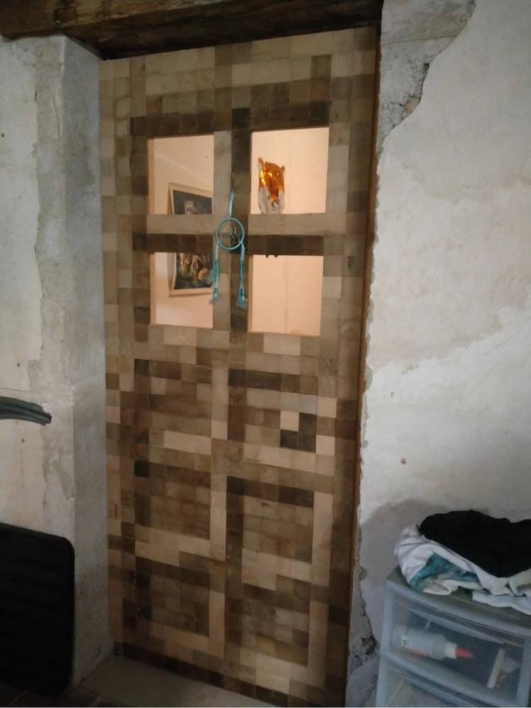 Gamer Builds Impressive Minecraft Door in Real Life
