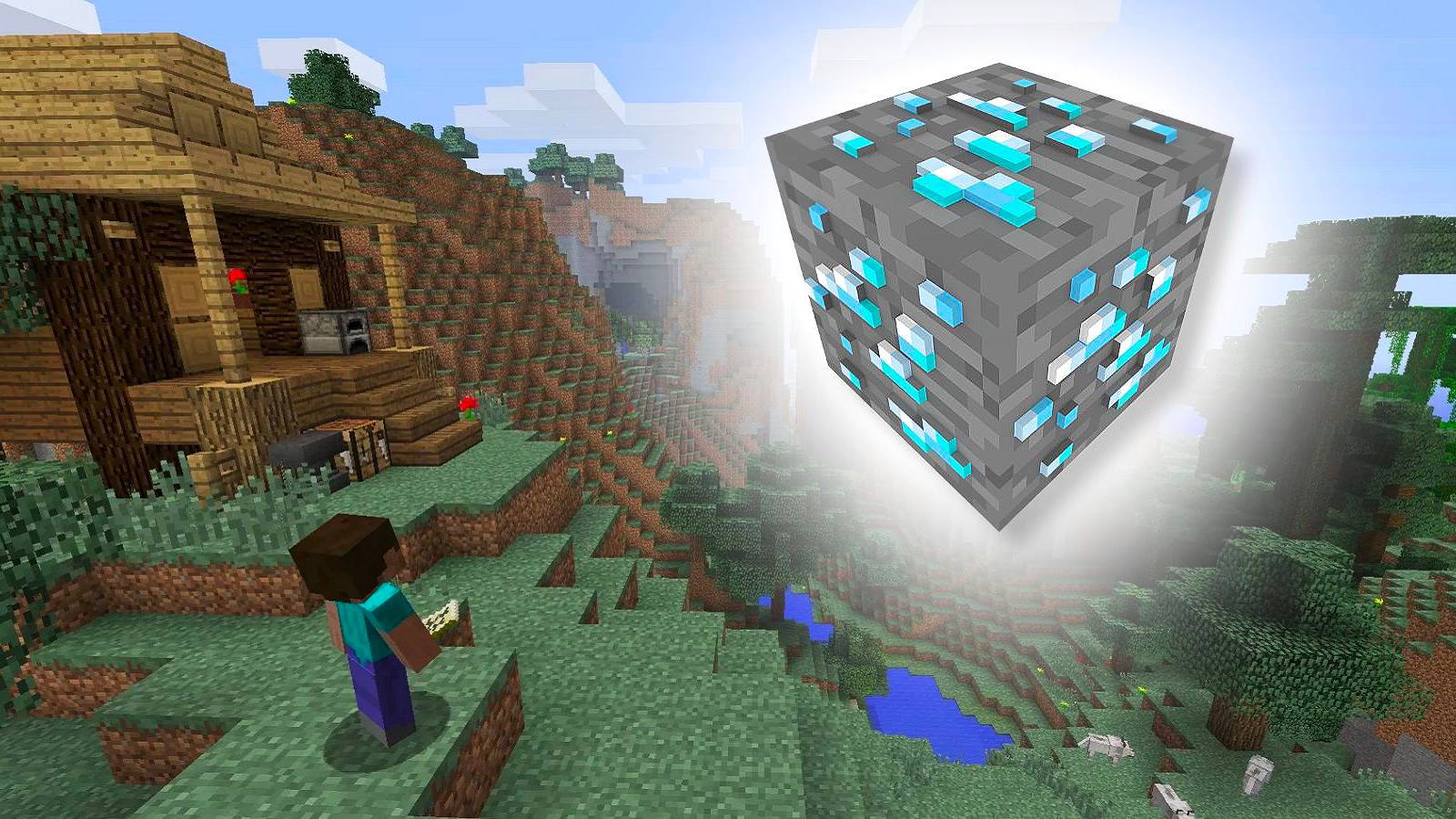 Incredibly Lucky Minecraft Player Finds Massive Diamond Vein