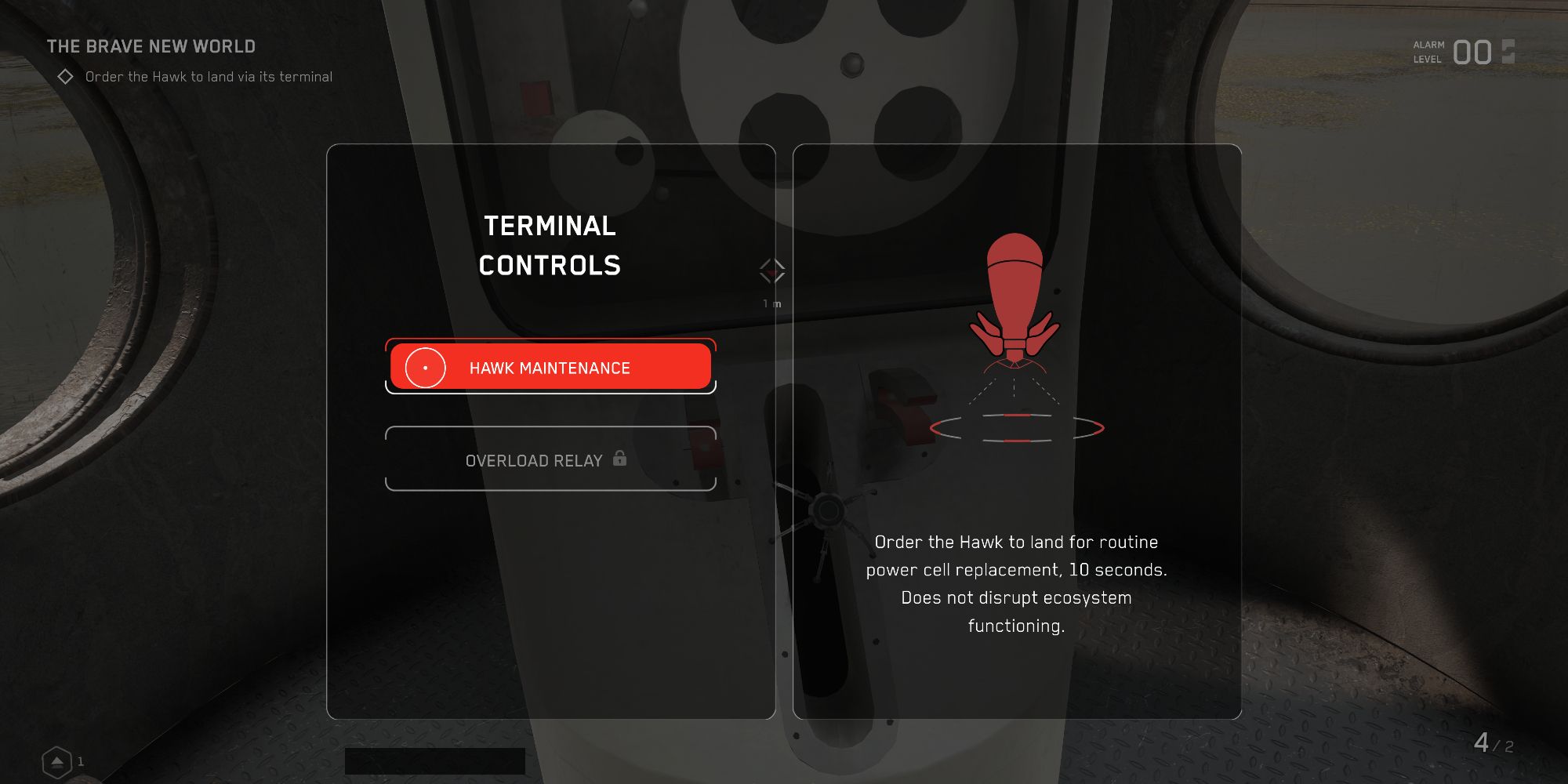 Atomic Heart: How to Order the Hawk to Land