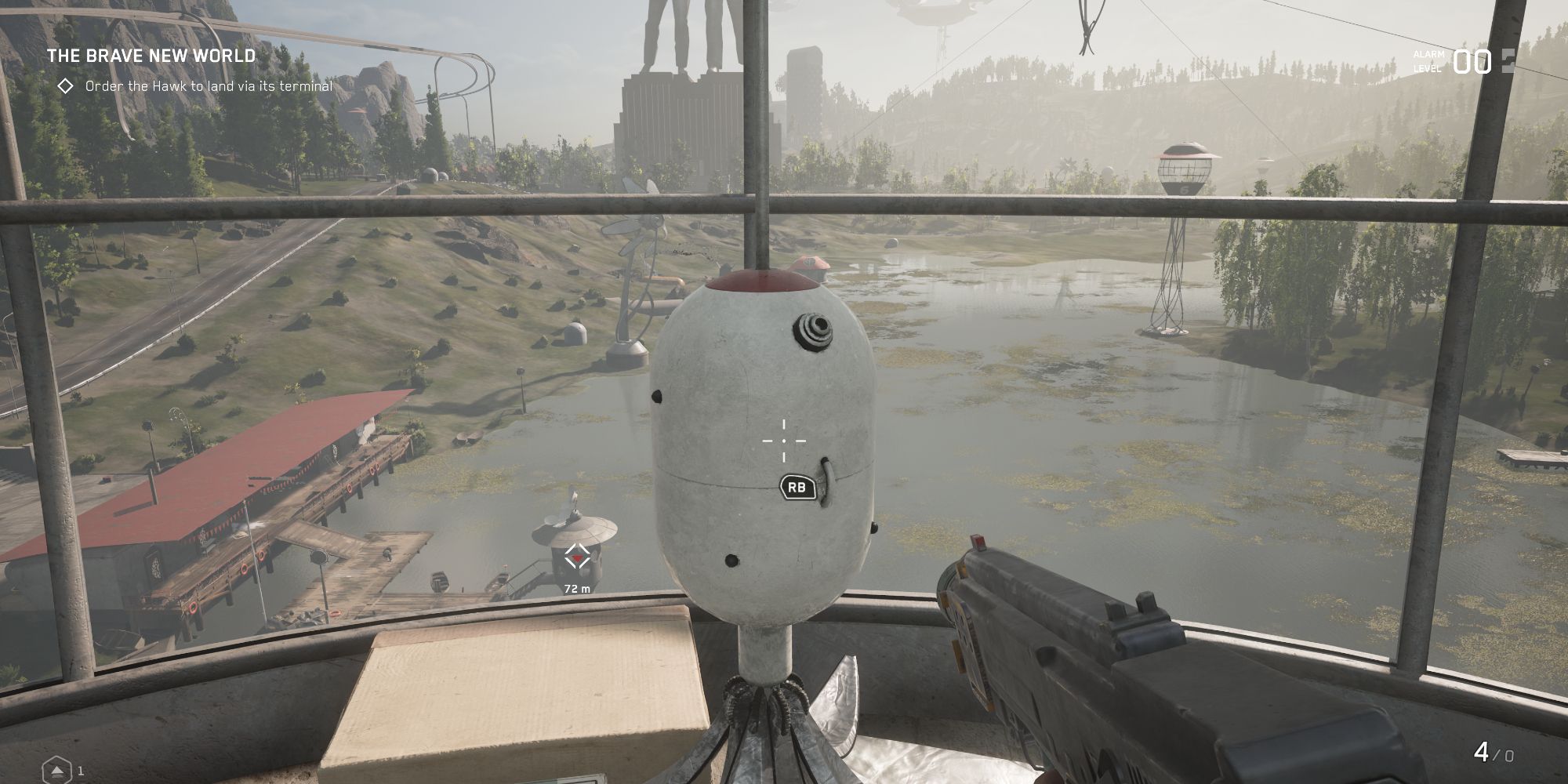 Atomic Heart: How to Order the Hawk to Land