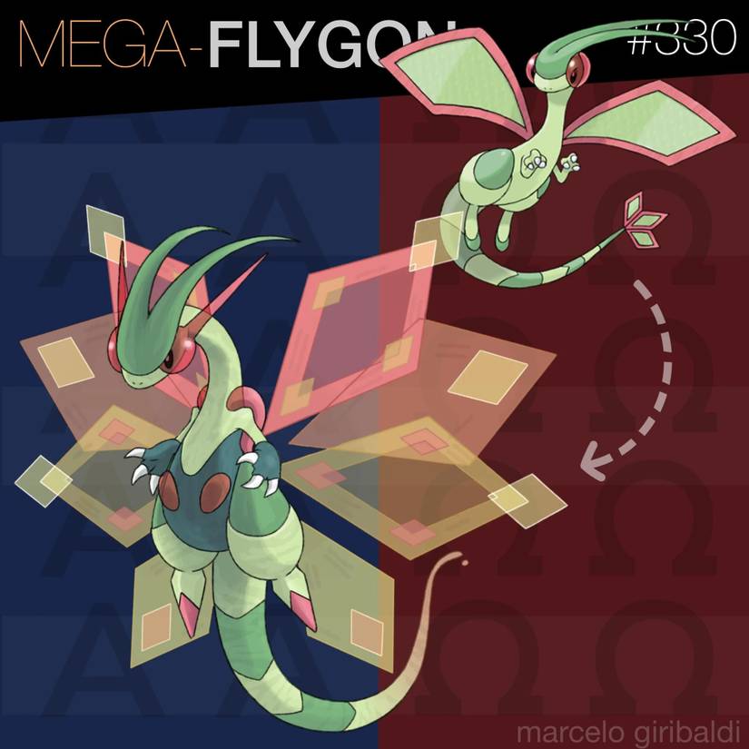 Pokemon Fan Comes Up With Neat Mega Evolution Concept Art for Flygon