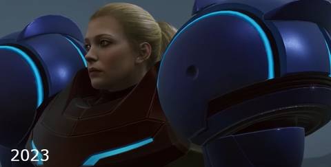 Samus' face in Metroid Prime Remastered | D-Pad.life