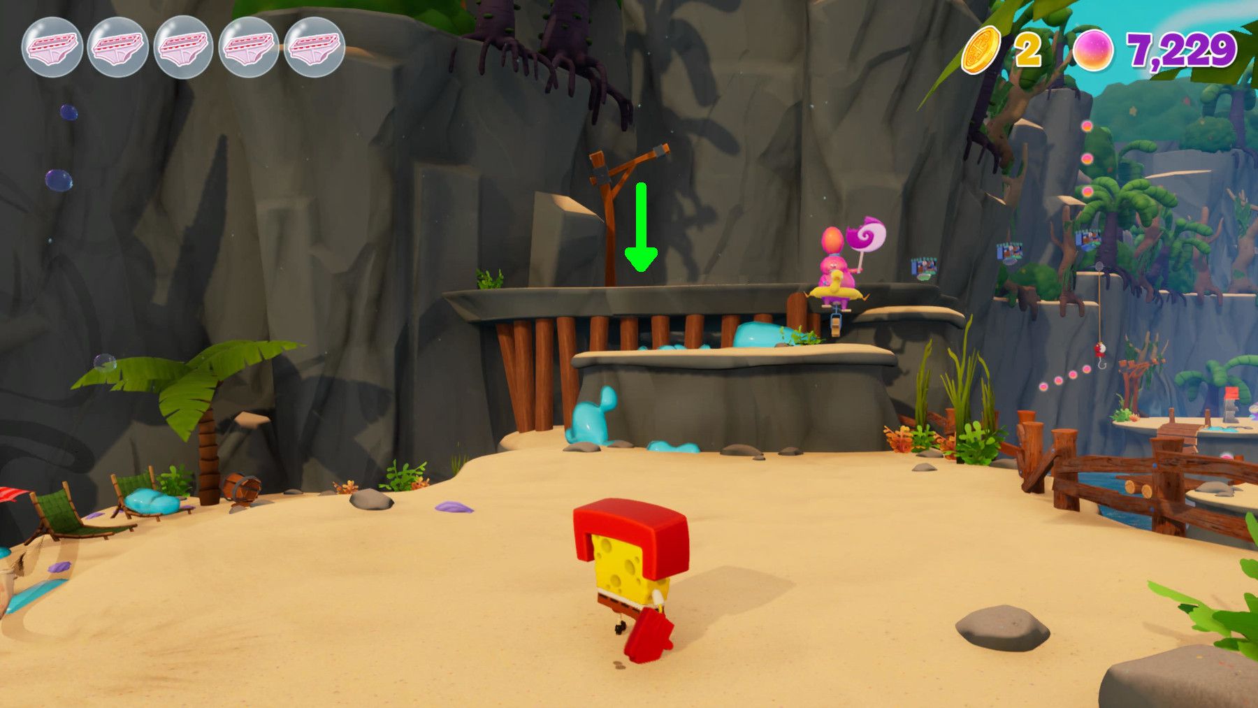 SpongeBob SquarePants: The Cosmic Shake - Pirate Goo Lagoon Coin Locations