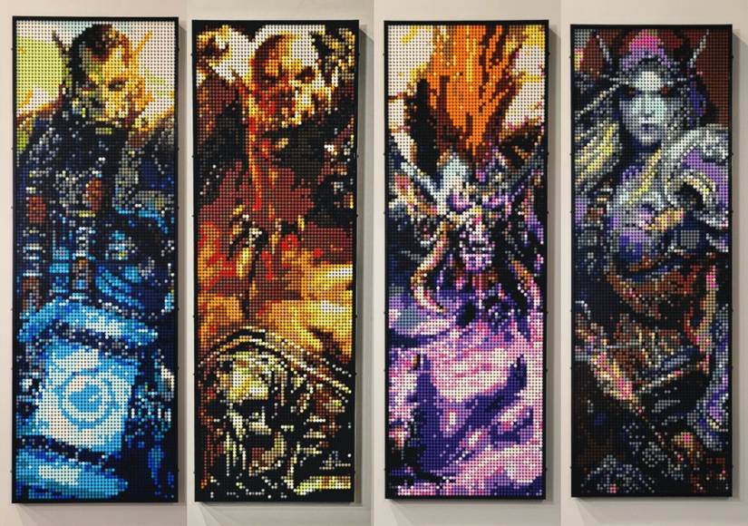 World of Warcraft Fan Makes Incredible Mosaics out of LEGOs