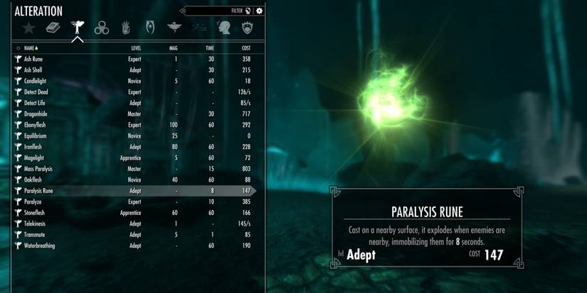 Skyrim: Best Alteration Spells