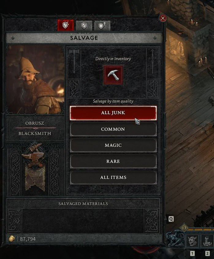 Diablo 4: How to Salvage Gear