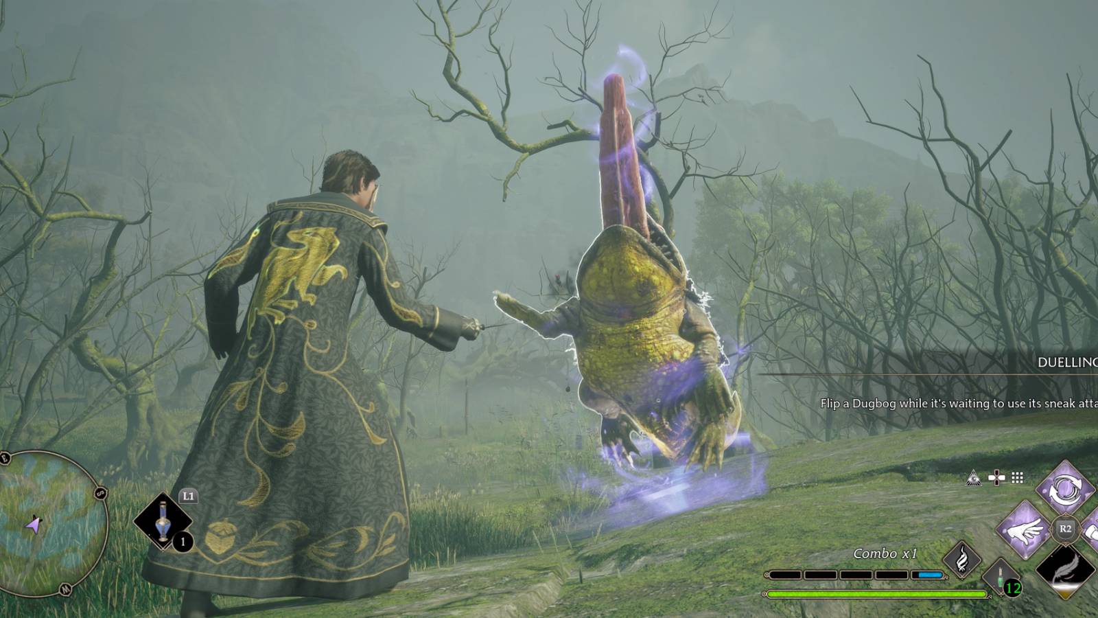 Hogwarts Legacy: How To Levitate A Dugbog By Its Tongue (Duelling Feat)