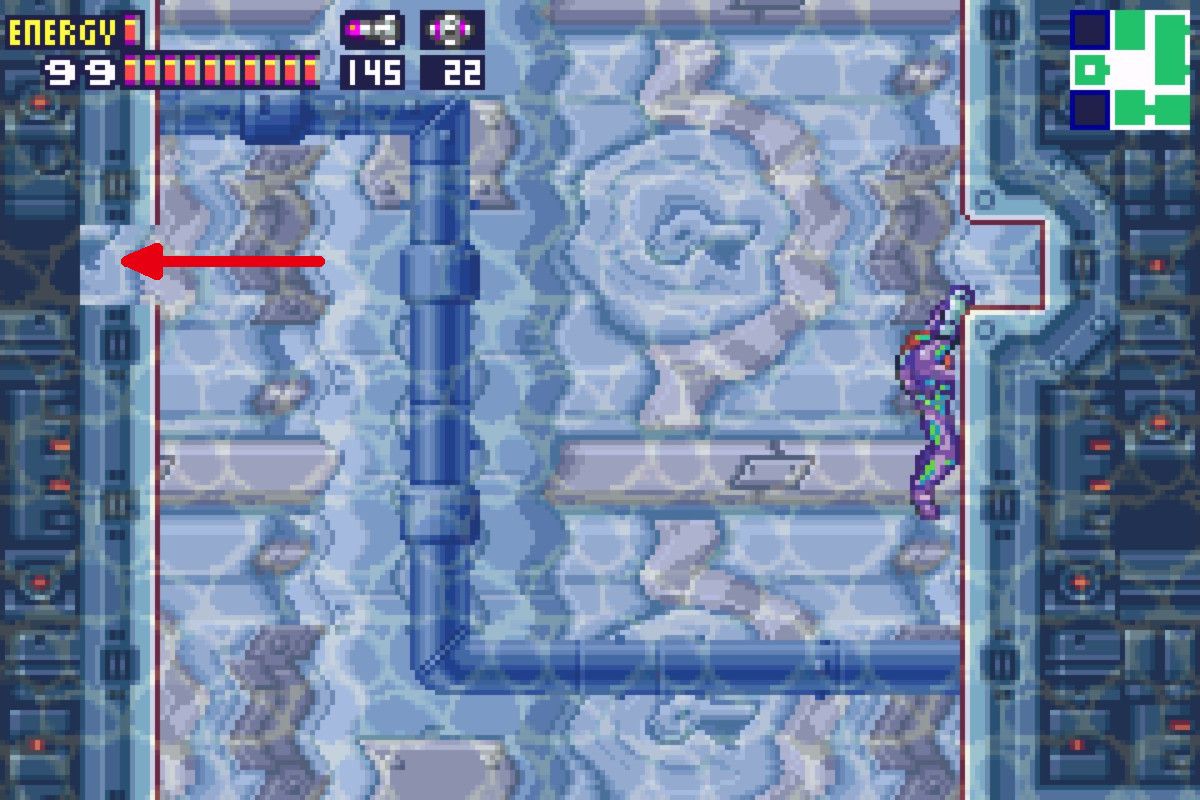 Metroid Fusion: Where to Go After Nightmare (Gravity Suit)