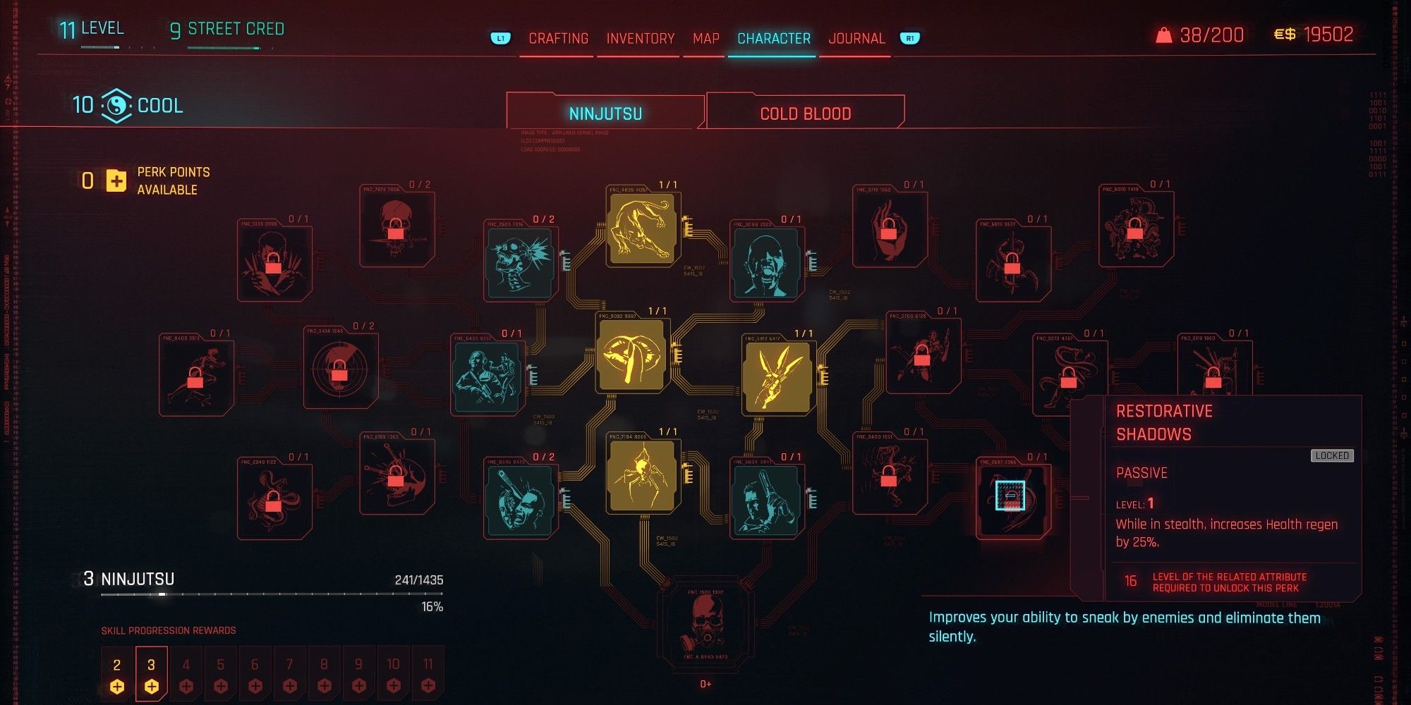 Cyberpunk 2077: Best Perks In The Ninjutsu Tree