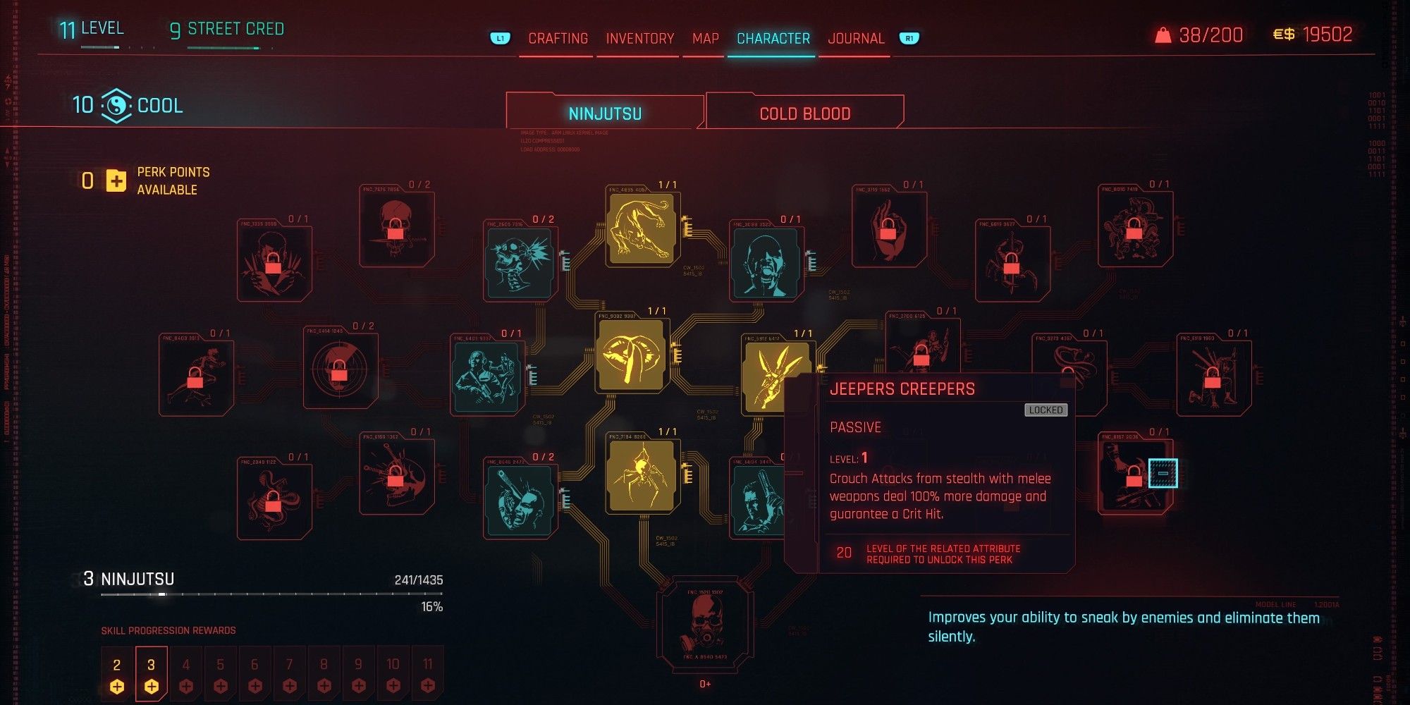 Cyberpunk 2077: Best Perks In The Ninjutsu Tree